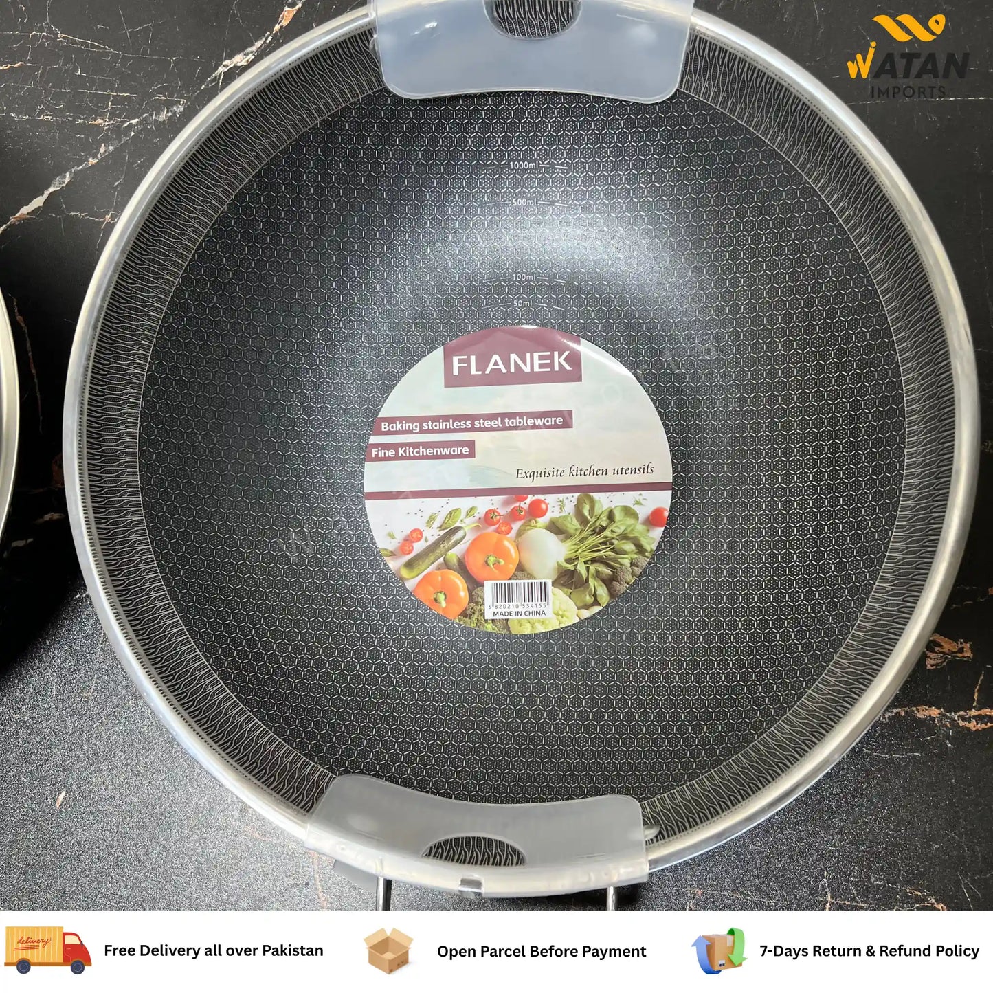Heavy Duty Lazer Coated Karahi Pan | Non-Stick & Easy to Clean – Watan ...